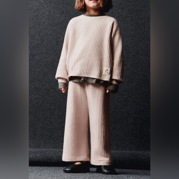 Zara | Matching Sets | Zara Kids Soft Touch Waffle Weave Wide Leg ...